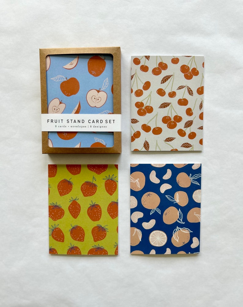 FRUIT STAND Assorted Card Set - Etsy
