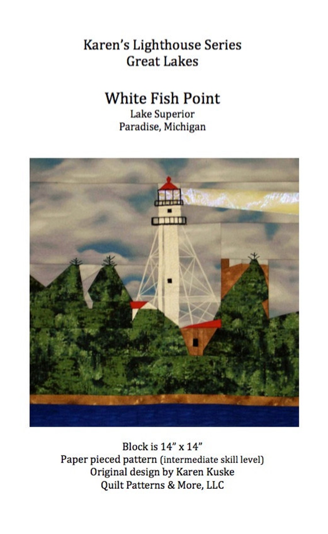 Whitefish Point, MI Lighthouse Quilt Pattern - Etsy