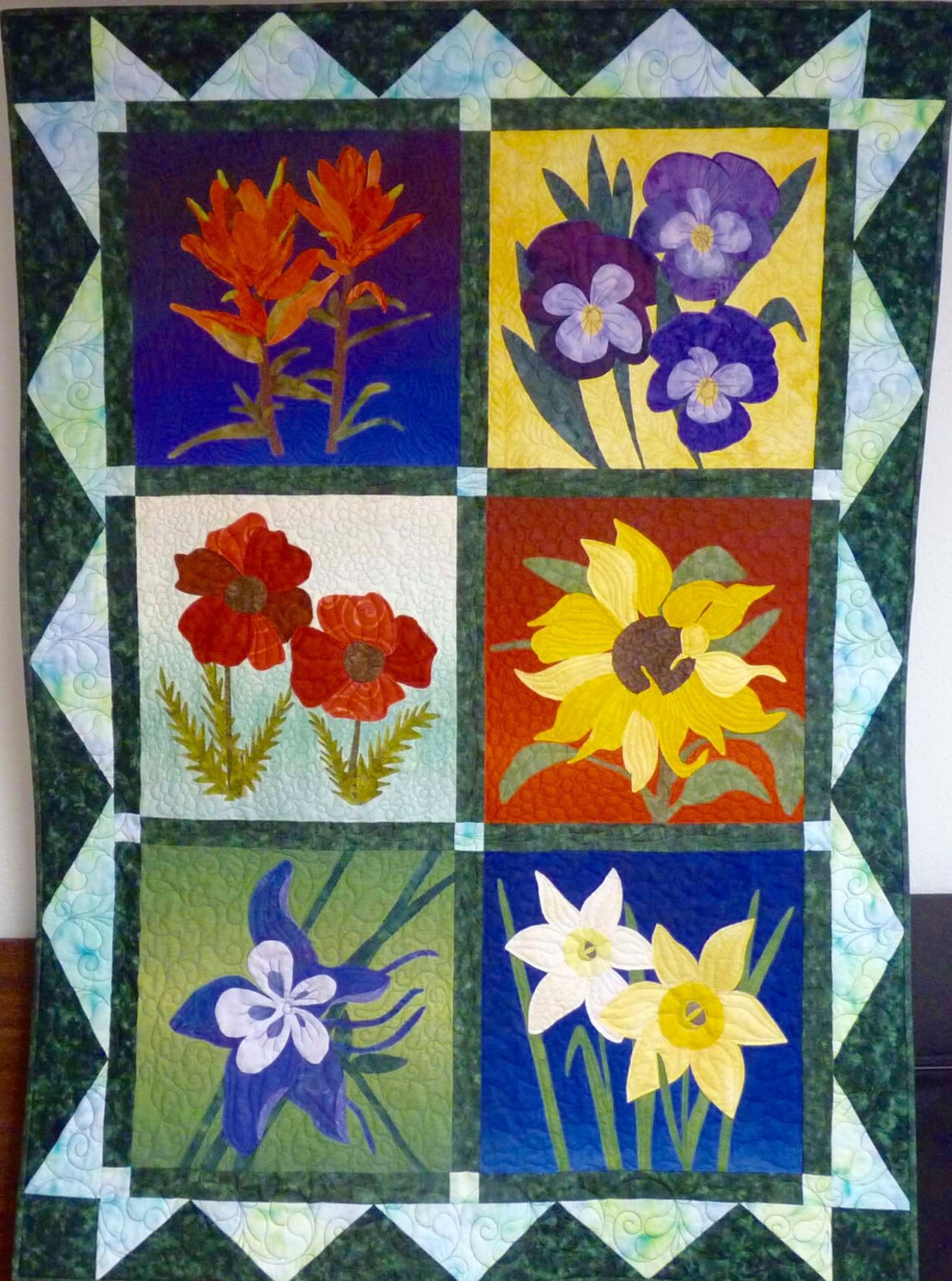 Poppies Quilt Pattern | Etsy