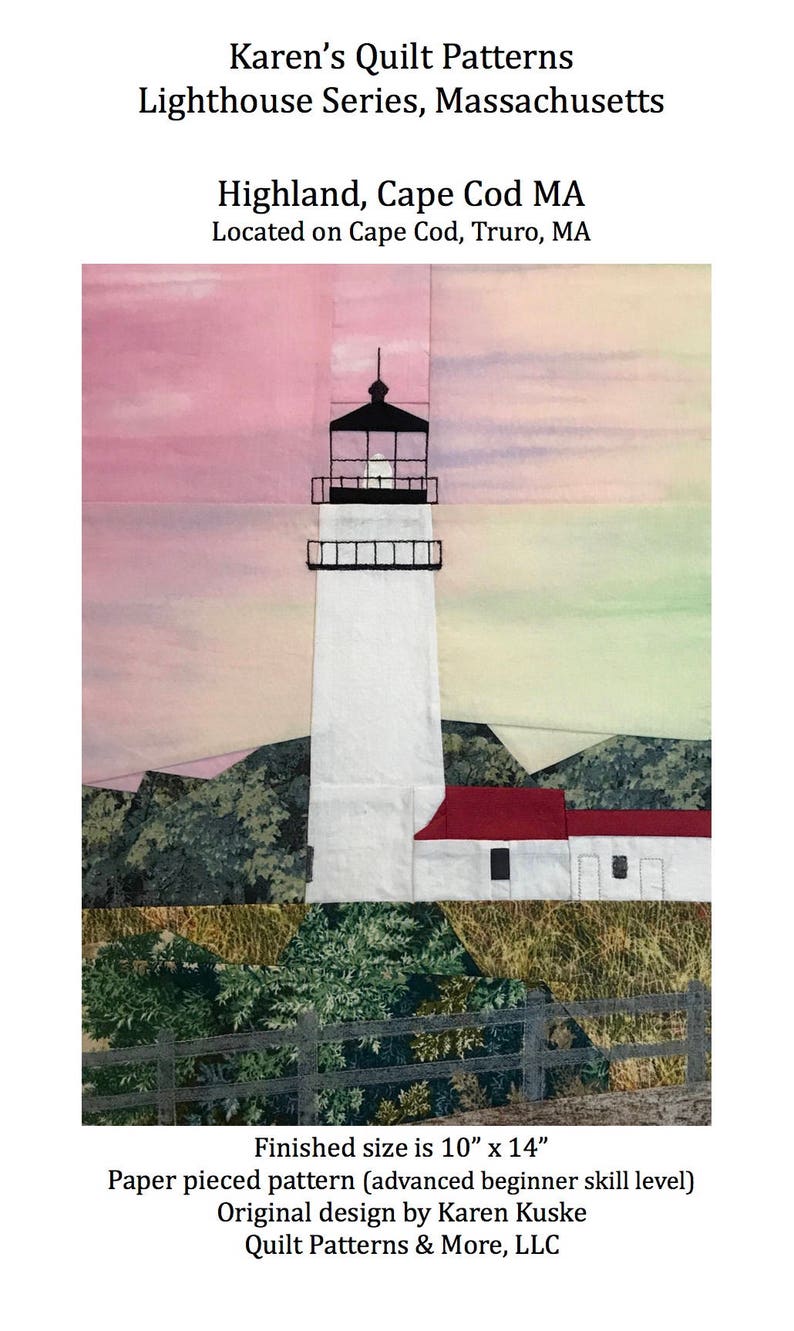 Highland, Cape Cod, MA Lighthouse Quilt Pattern - Etsy