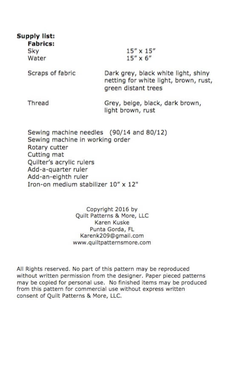 Bloody Point Bar, MD Lighthouse Quilt Pattern - Etsy