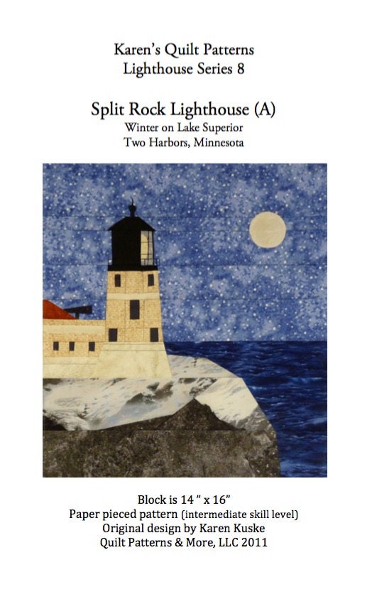 Split Rock (A), MN Lighthouse Quilt Pattern - Etsy