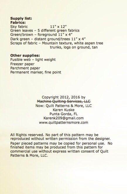 Aspen Trees Quilt Pattern - Etsy