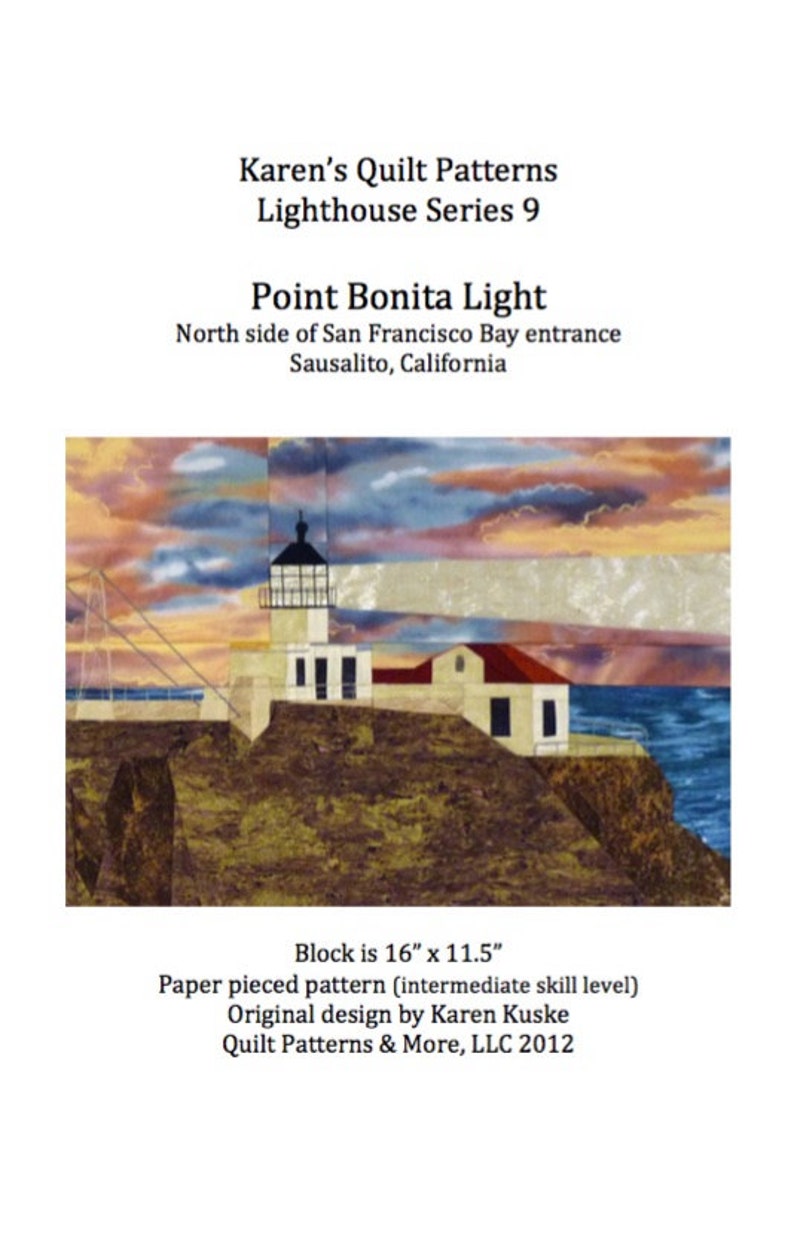 Point Bonita, CA Lighthouse Quilt Pattern - Etsy