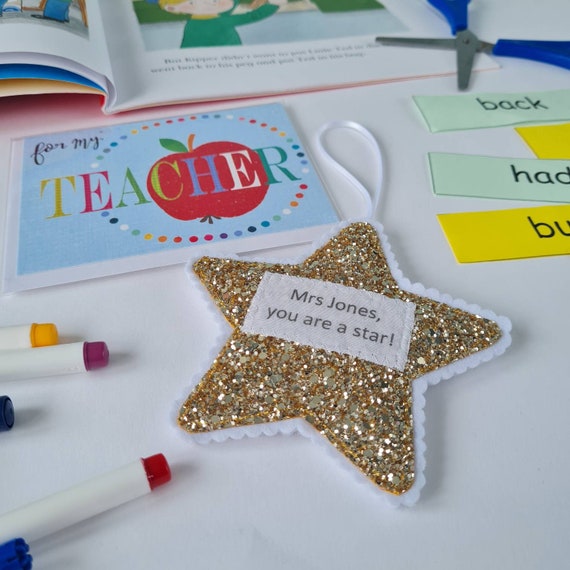 Gold Star Teacher Gift / You Are a Star / Personalised | Etsy