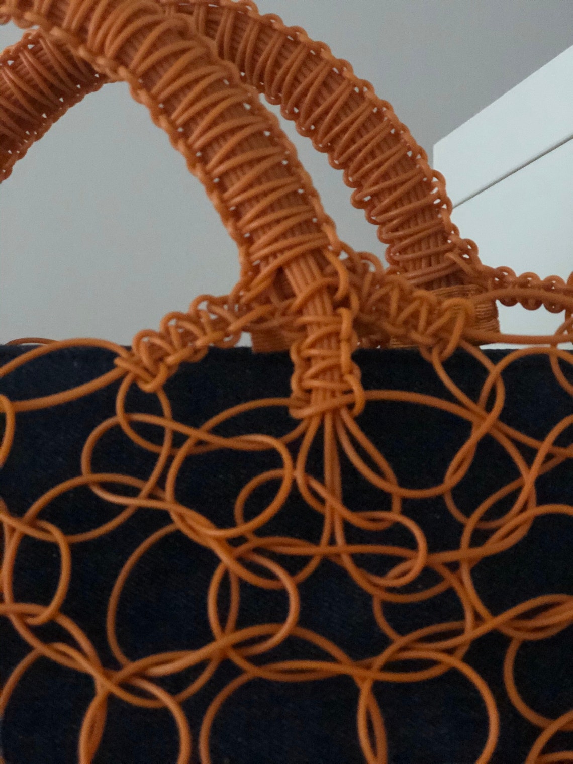 Denim and Wire Bag - Etsy