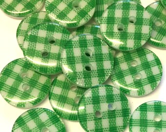 Plaid buttons | Etsy