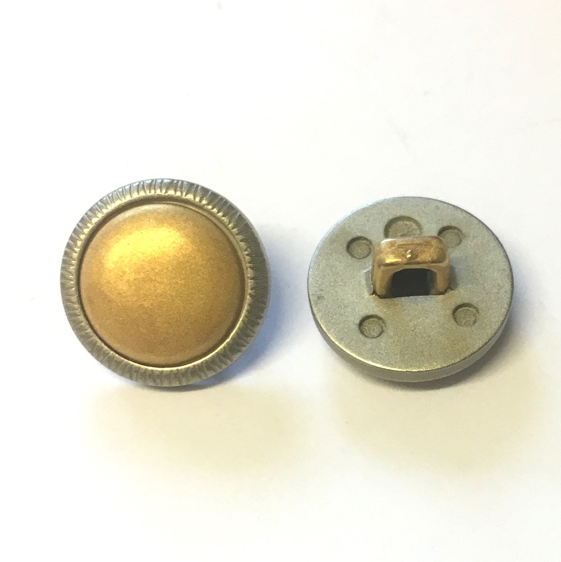 10 X Gold and Silver Metallic Buttons Gold Plastic Buttons - Etsy UK