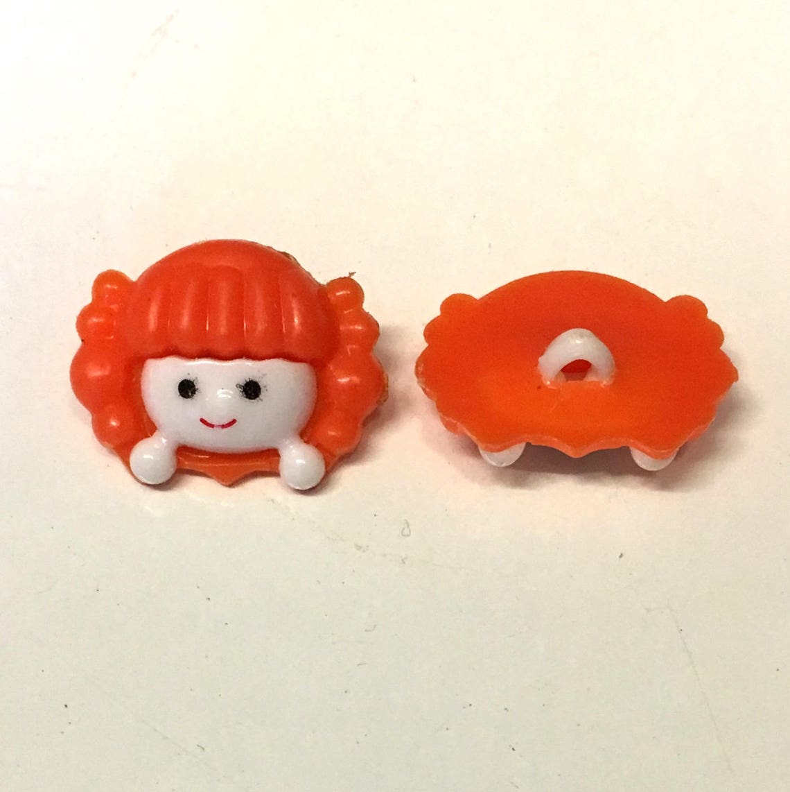 10, Plastic Doll Face Buttons, Face Buttons, Cute Girl Buttons, Girly ...