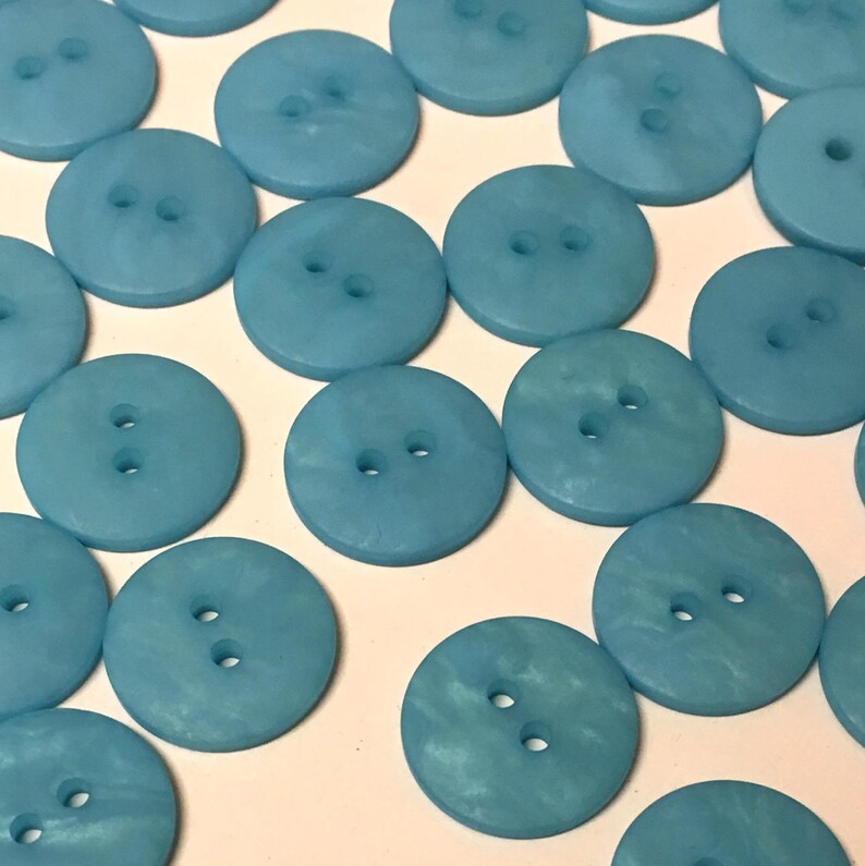 10 Round Blue Buttons Blue Buttons Blue Resin Buttons 15mm - Etsy