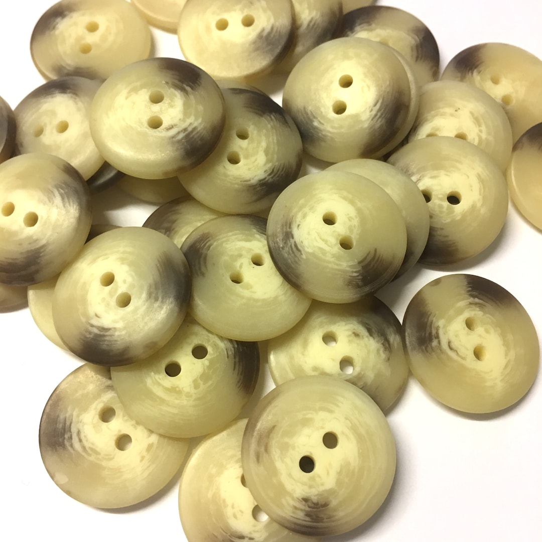 10, Cream and Brown Aran Buttons, Aran Knit Buttons, Variegated Buttons ...
