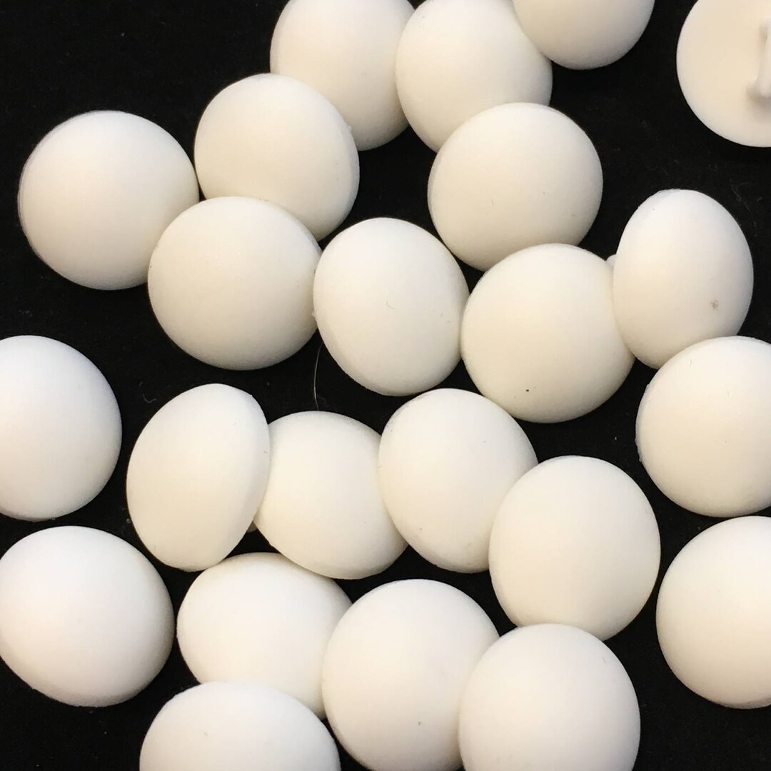 10, Small White Buttons, White Buttons, 12.5mm Buttons, Dome Buttons ...