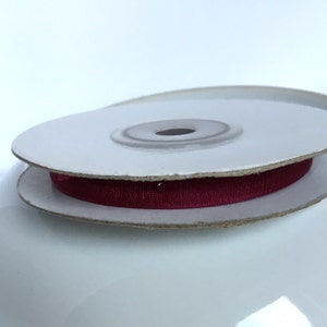 5M, Plum Organza Ribbon, Burgundy Ribbon, Plum Ribbon, 7mm Ribbon ...