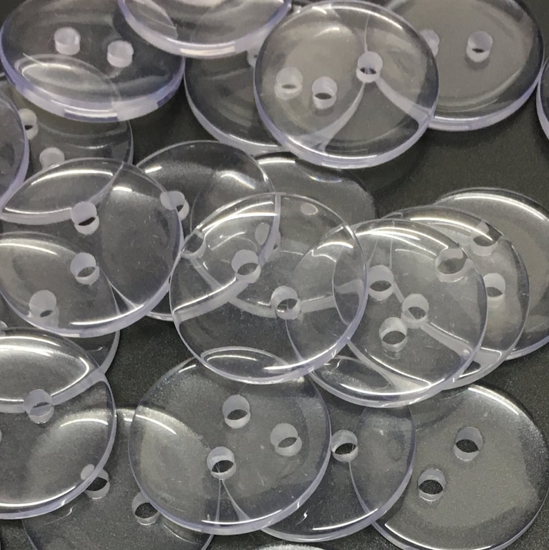 10 18mm 28L Clear Transparent Buttons Clear Buttons See - Etsy