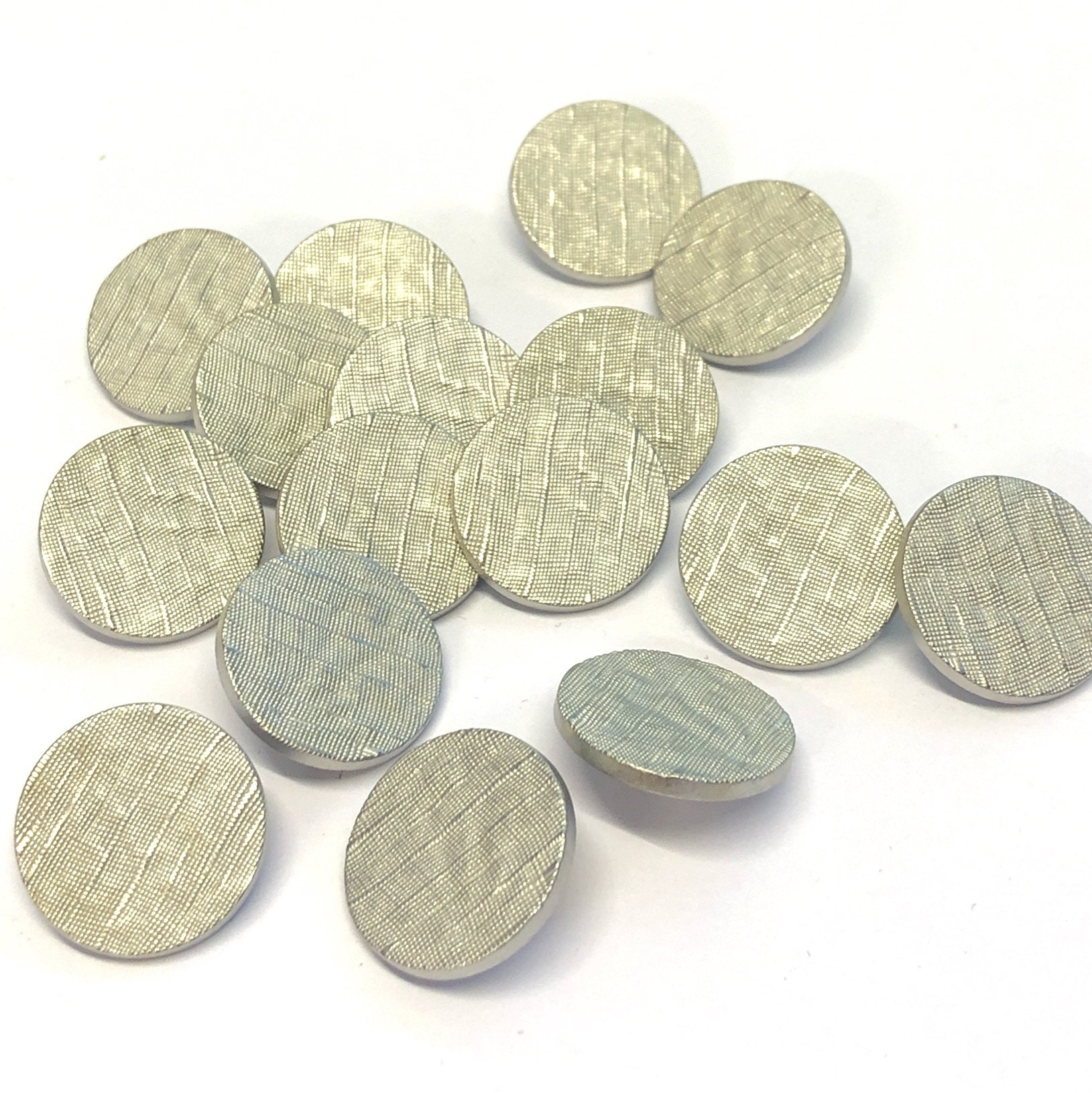 6 Matt Silver Etched Metal Buttons Silver Blazer Buttons - Etsy
