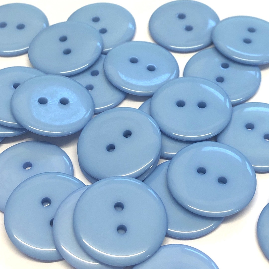 10, Blue Buttons, Blue Buttons, 23mm Blue Buttons, Coat Buttons, Shiny ...
