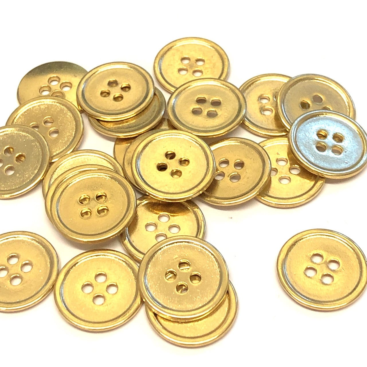 6 Gold Colour Metal Buttons Choice of 5 Sizes Gold Metal - Etsy