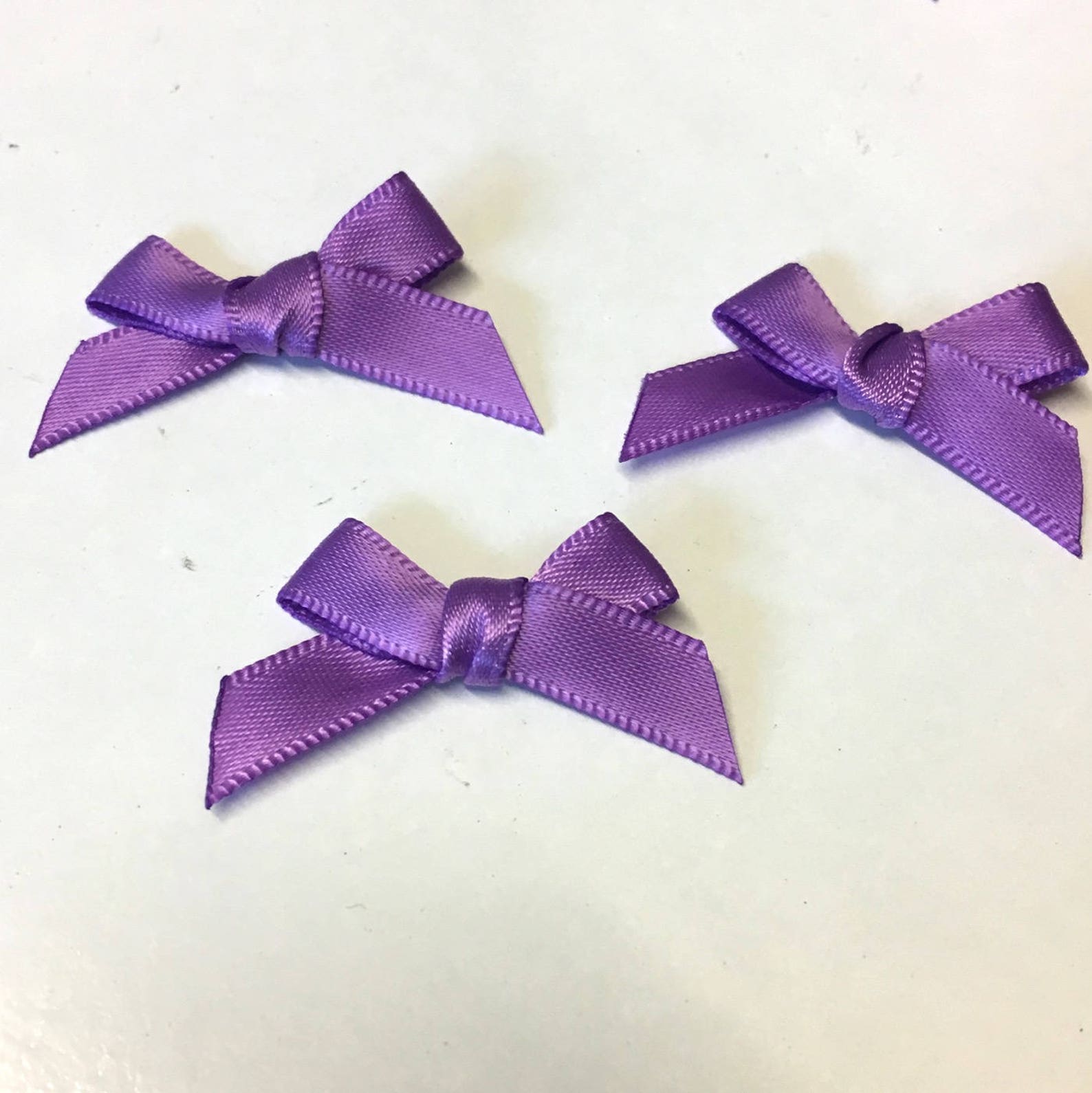 20 Satin Ribbon Bows Purple Ribbon Bows Satin Ribbon Bows - Etsy