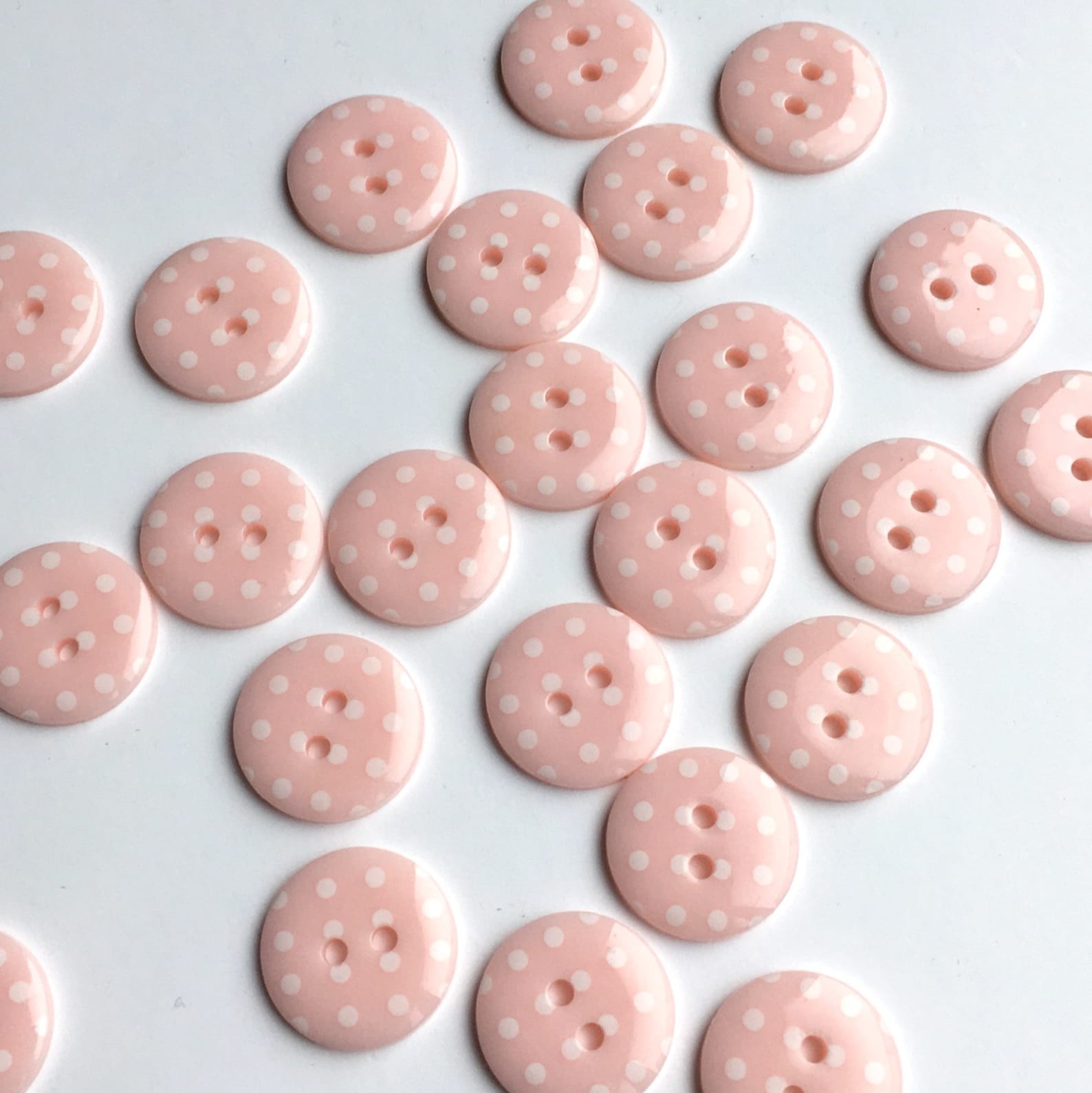 10 Pink Spotty Buttons Pink Dotty Buttons Pink Polka Dot - Etsy UK