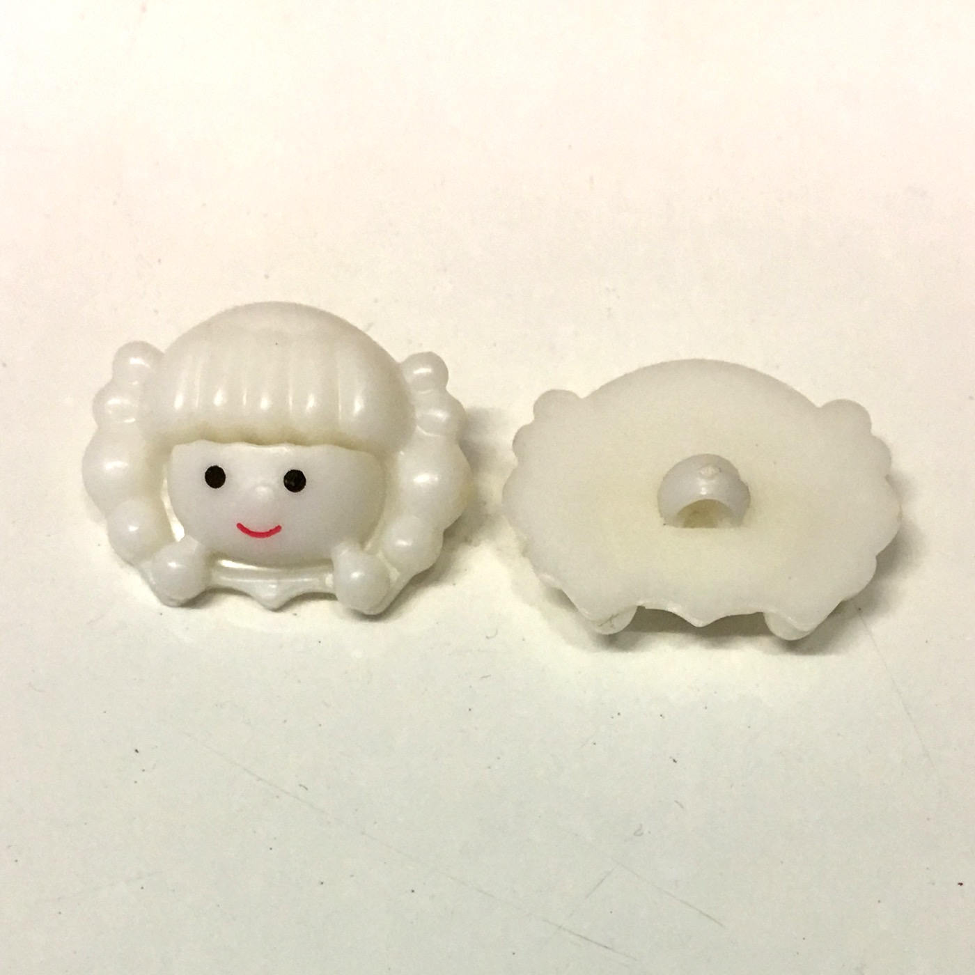 10 Plastic Doll Face Buttons Face Buttons Cute Girl | Etsy