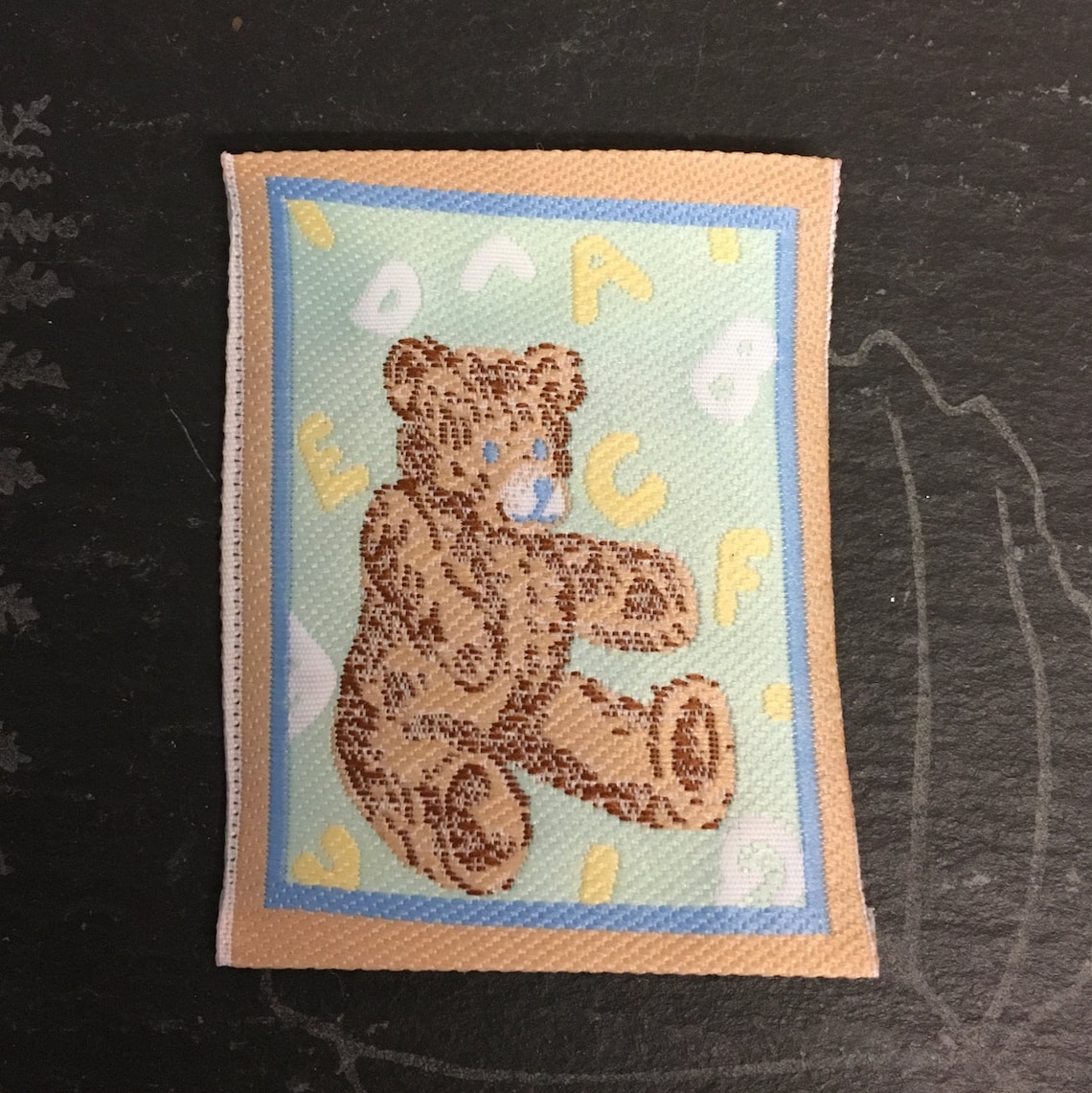 2 Woven Teddy Patches Teddy Appliques Abc Appliques Sew on - Etsy UK