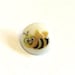 10, 15mm (24L) Bee Shank Buttons, White Buttons With Cute Bumble Bee Picture, Honey Bee Buttons ...