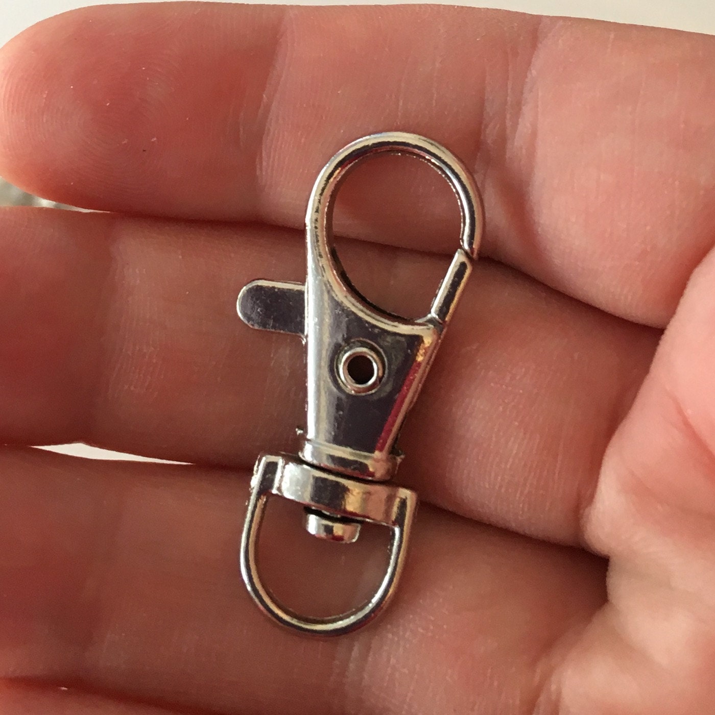 10 Silver Metal Swivel Clips Silver Lobster Clips Silver | Etsy UK