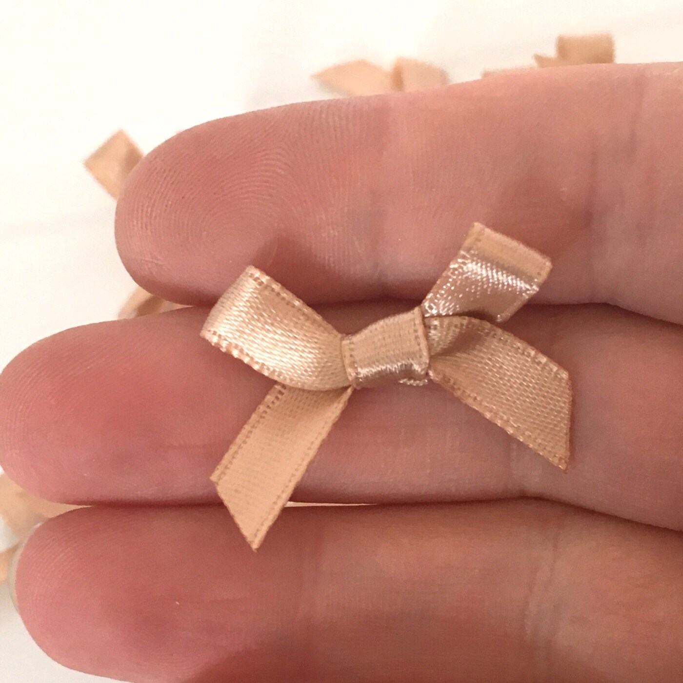 20 Satin Ribbon Bows Tan Ribbon Bows Tan Satin Bows Tan - Etsy