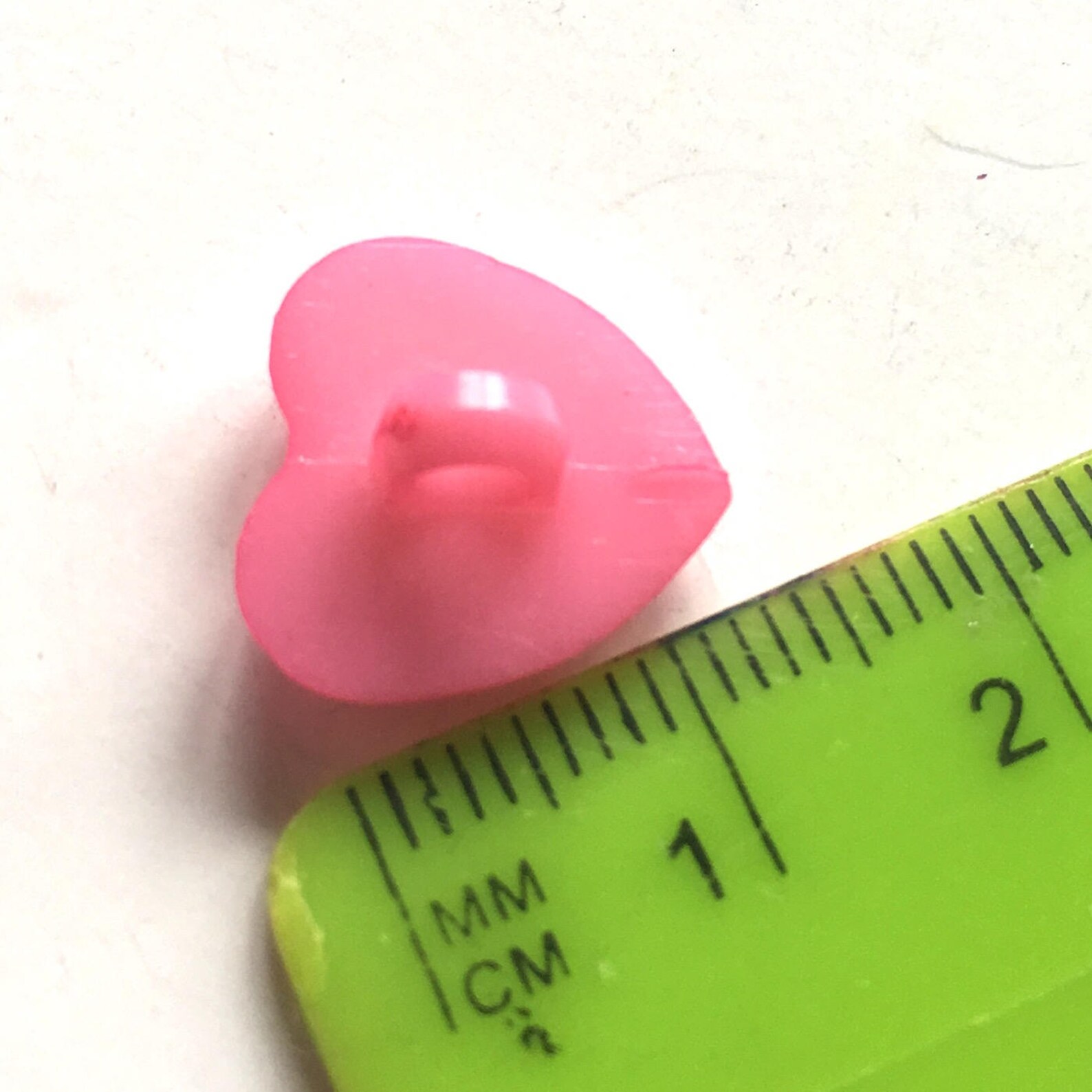 10 Pink Heart Buttons Faceted Heart Buttons Pink Buttons - Etsy