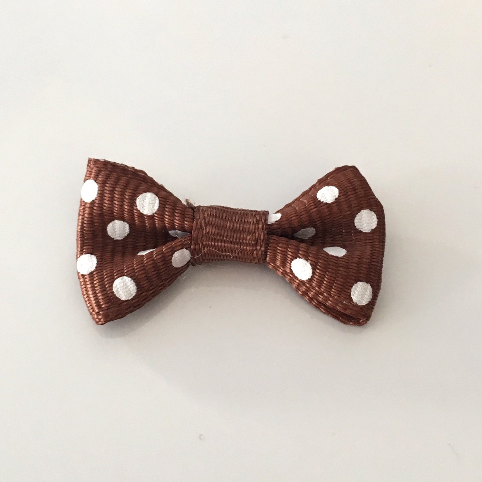 10 Brown Spotty Bows Brown Dotty Bows Brown Bows Grosgrain - Etsy UK