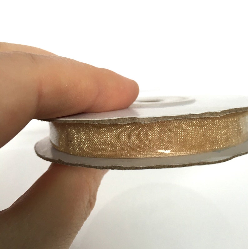 5M Gold Organza Ribbon Gold Ribbon Gold Ribbon 10mm - Etsy