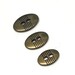 6 Aged Bronze Oval Metal Buttons: Etched Design - Etsy