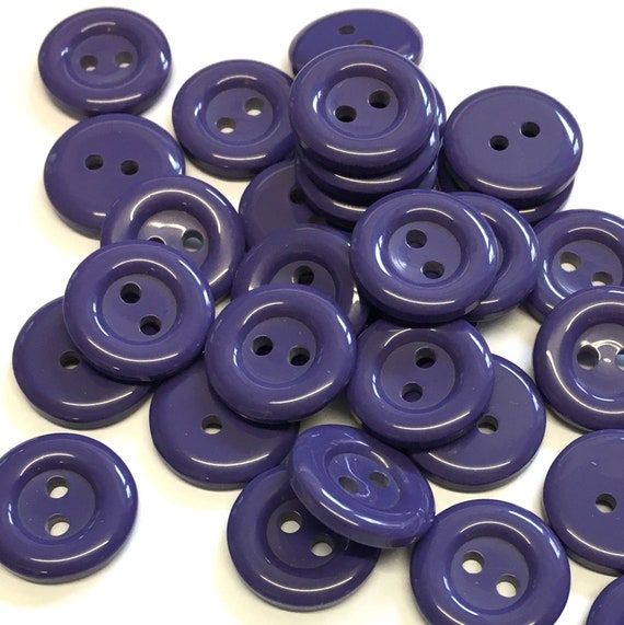 10 X Purple Buttons Bright Purple Buttons 15mm Buttons | Etsy