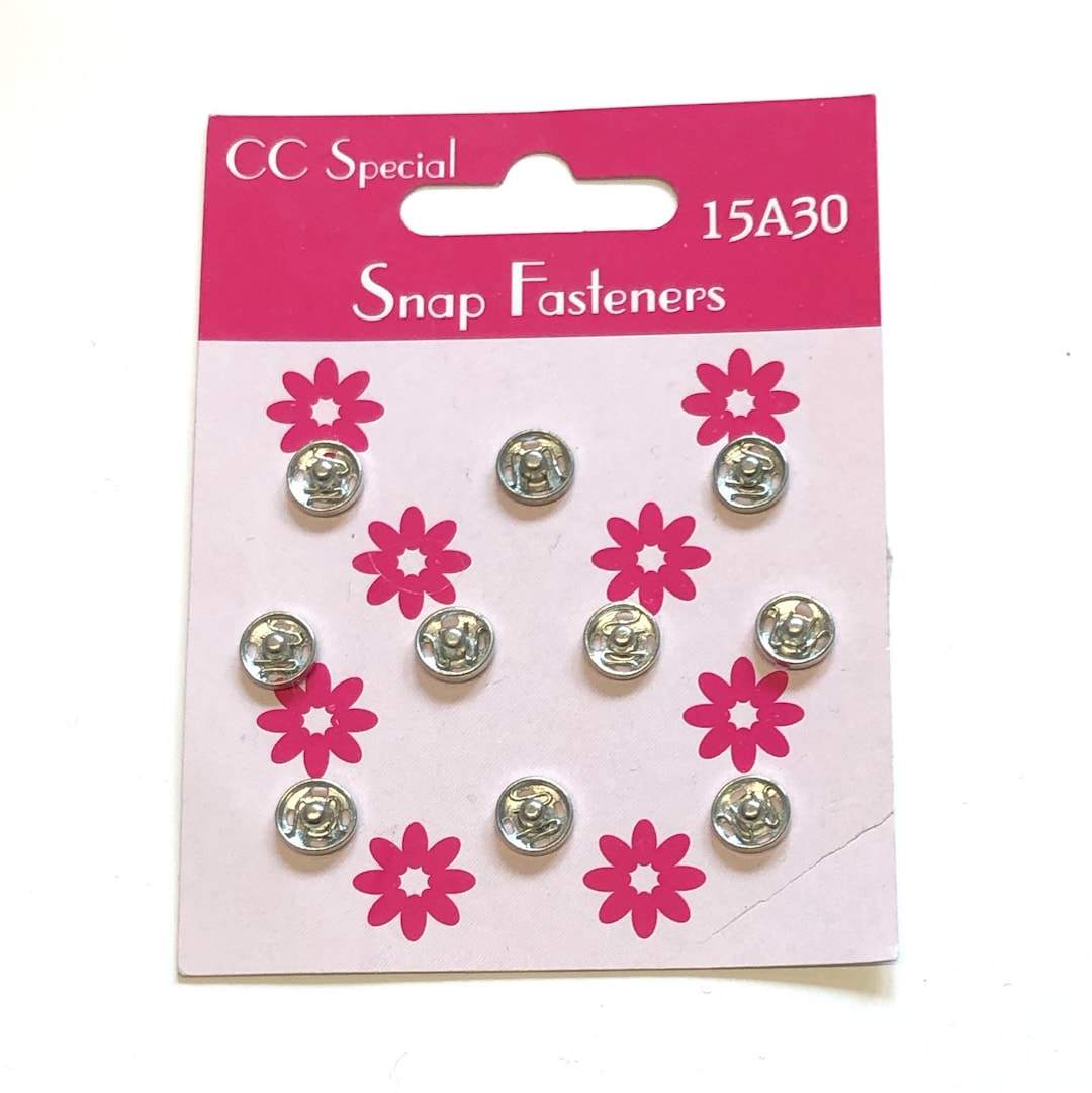 10, Snap Fasteners, Silver or Black, Sewing, Fasteners, 10mm Fasteners ...