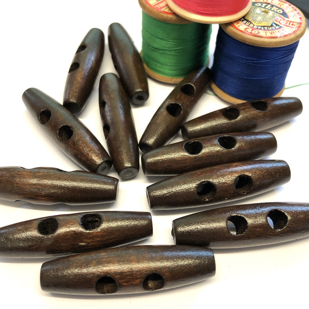10 50mm Dark Wooden Toggles Duffle Coat Toggles Large - Etsy UK