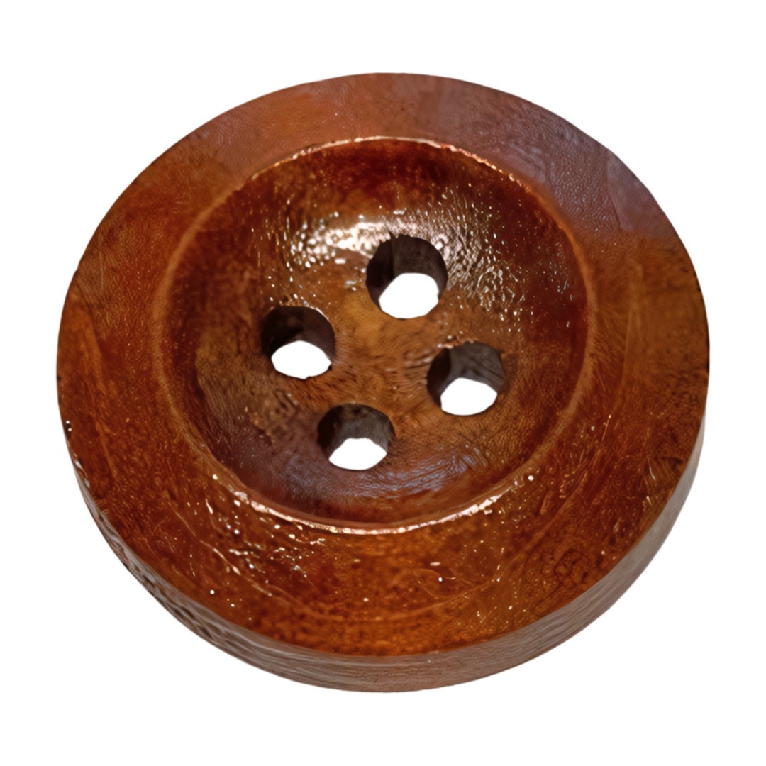 10, 11mm (18L) Dark Wood Buttons, Wedge Edge Wooden Buttons - Etsy