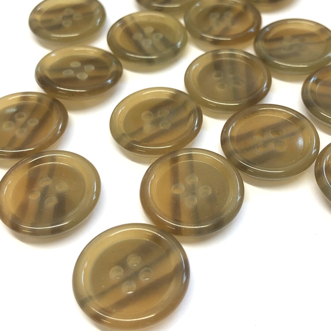 10pcs Tan Marbled Buttons: 19mm Lipped Border, Four Hole - Etsy