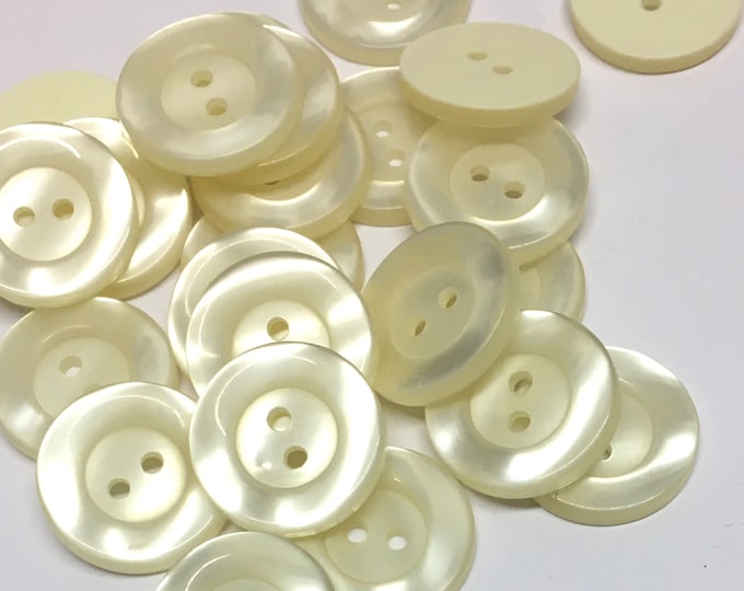 10, Cream Stone Resin Buttons, Cream Buttons, Round Resin Buttons ...