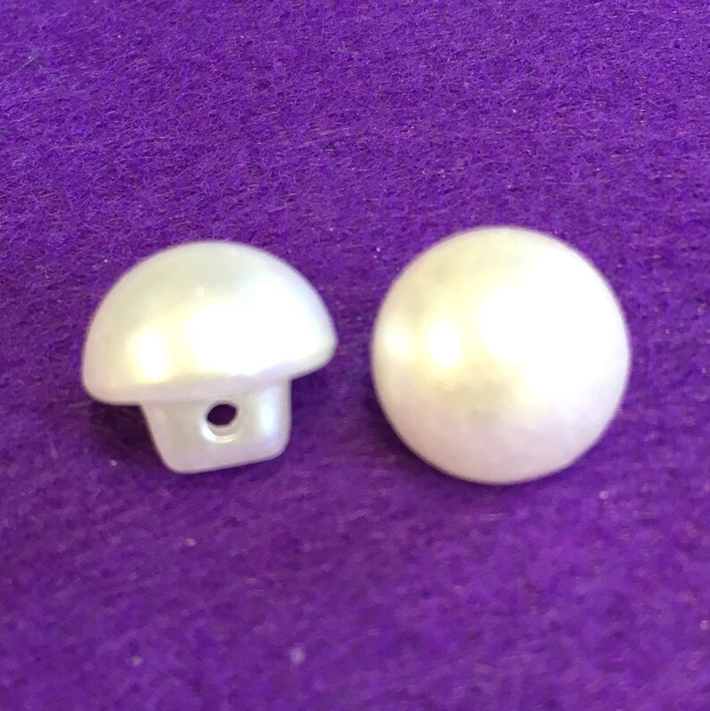 White Pearl Buttons: 12mm Plastic Craft Buttons (10 Pc) - Etsy