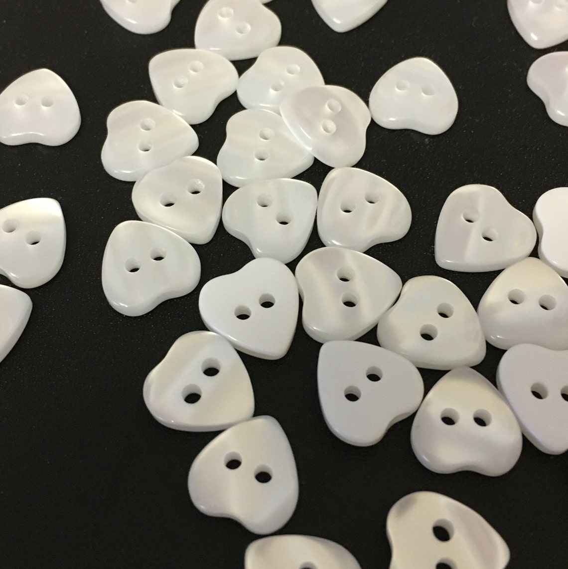 10 White Heart Buttons Heart Shaped Buttons Small Buttons - Etsy UK