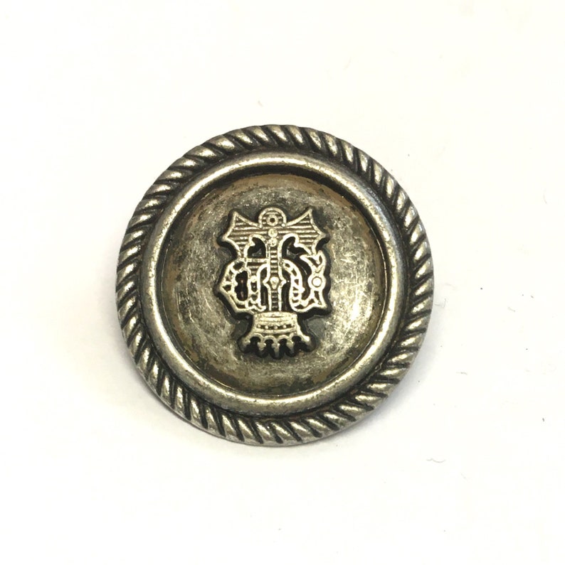 2pcs Aged Silver Crest Buttons: Rare Metal Blazer Buttons (23mm) - Etsy