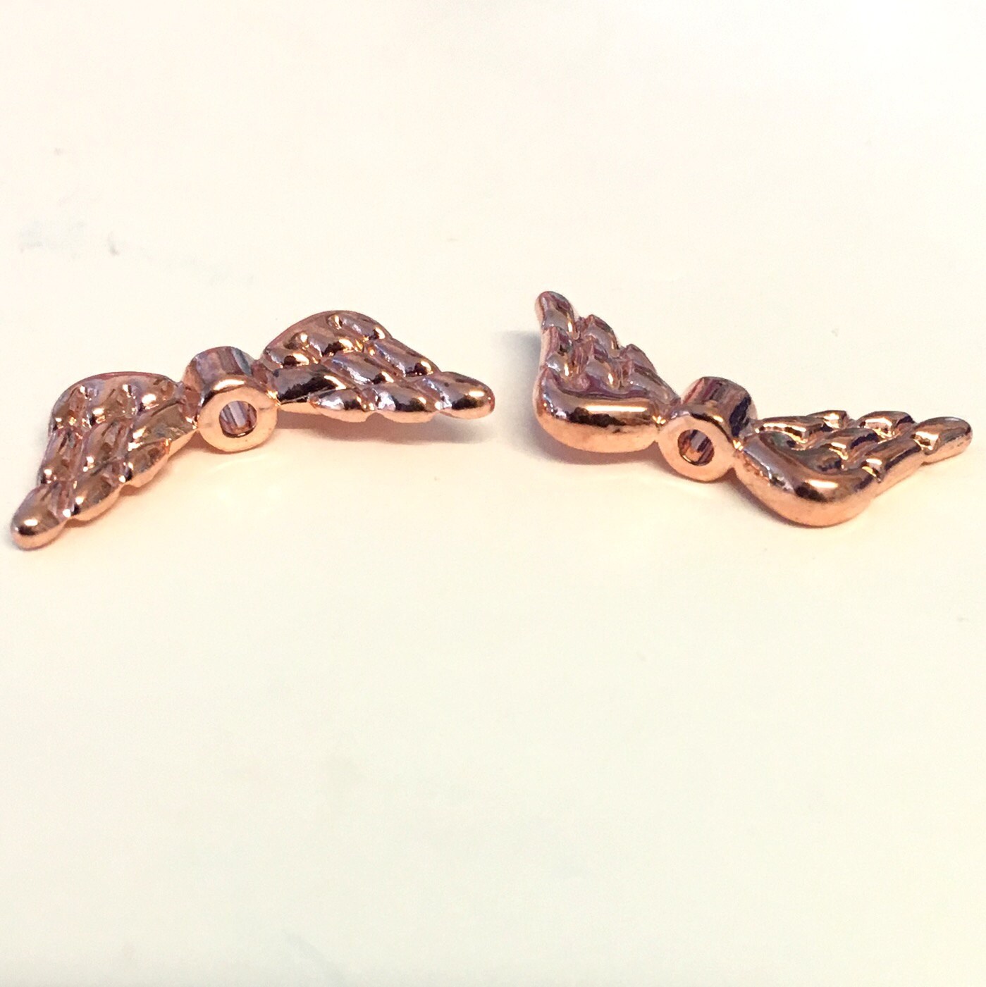 20 Rose Gold Angel Wing Beads Angel Wing Beads Rose Gold - Etsy