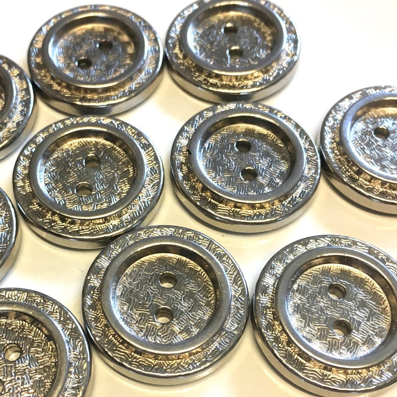 Silver Buttons - Etsy