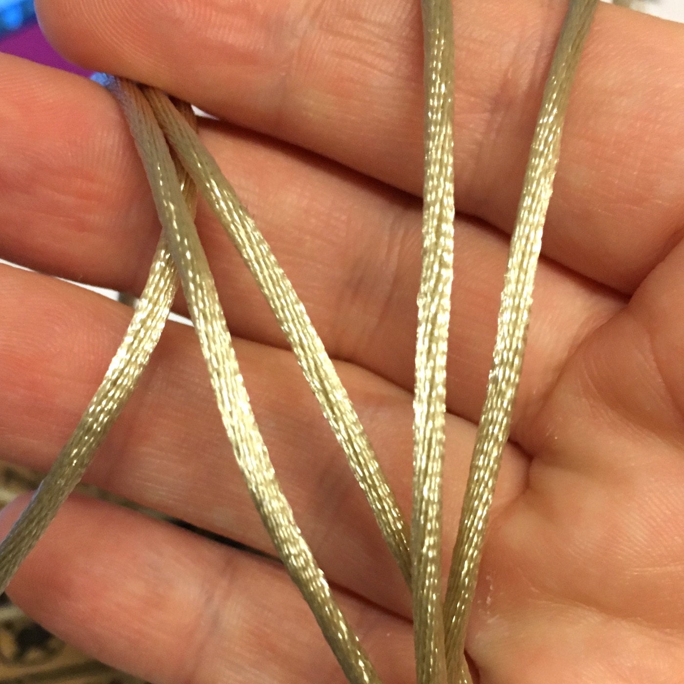 5M beige silky rats tail 2mm rats tail beige rats tail | Etsy