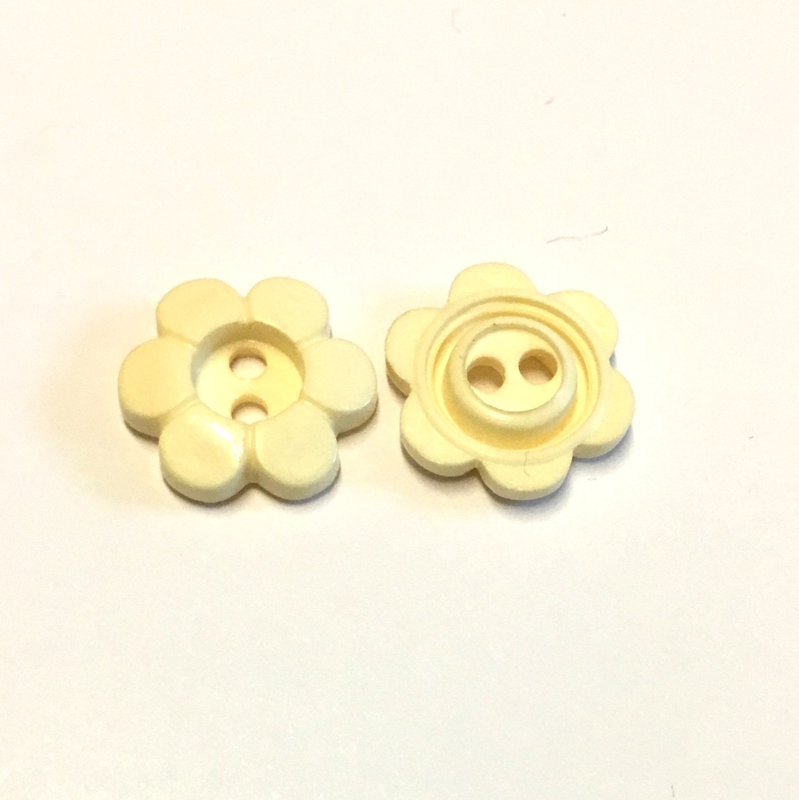 10 Cream Flower Buttons Cream Buttons Cream Floral Buttons - Etsy