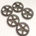 5 X Large Metal Cog, Silver Cog Charms, Gear Charms, Steampunk Cog ...