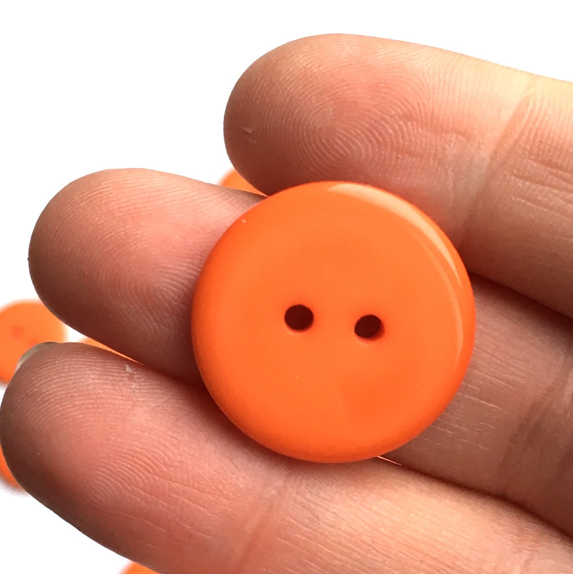 10 Orange Buttons Orange Resin Buttons 23mm Orange Buttons - Etsy