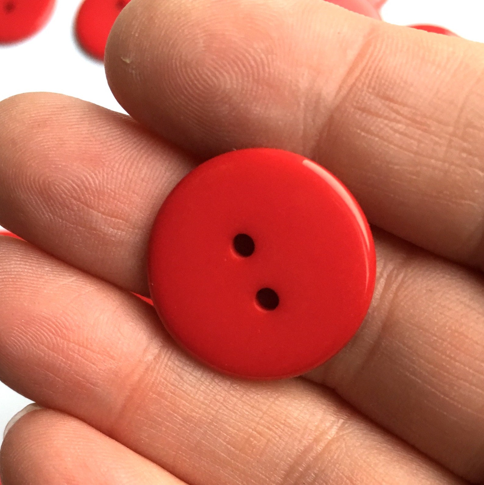 10 Red Buttons Red Resin Buttons 23mm Red Buttons Coat - Etsy UK