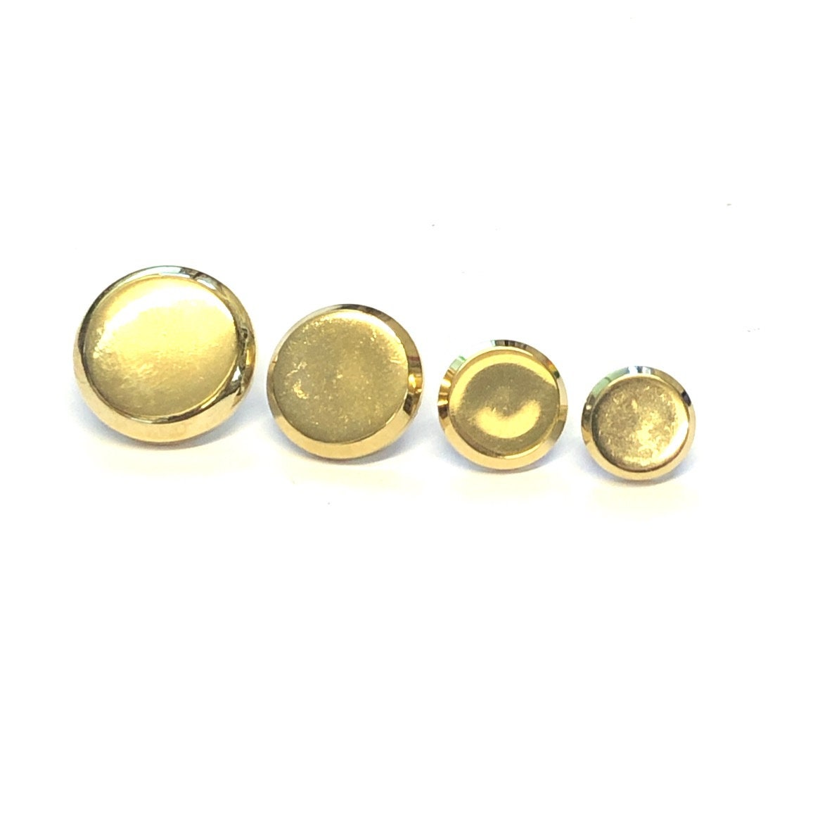 10 X Shiny Gold Metallic Buttons Gold Plastic Buttons - Etsy