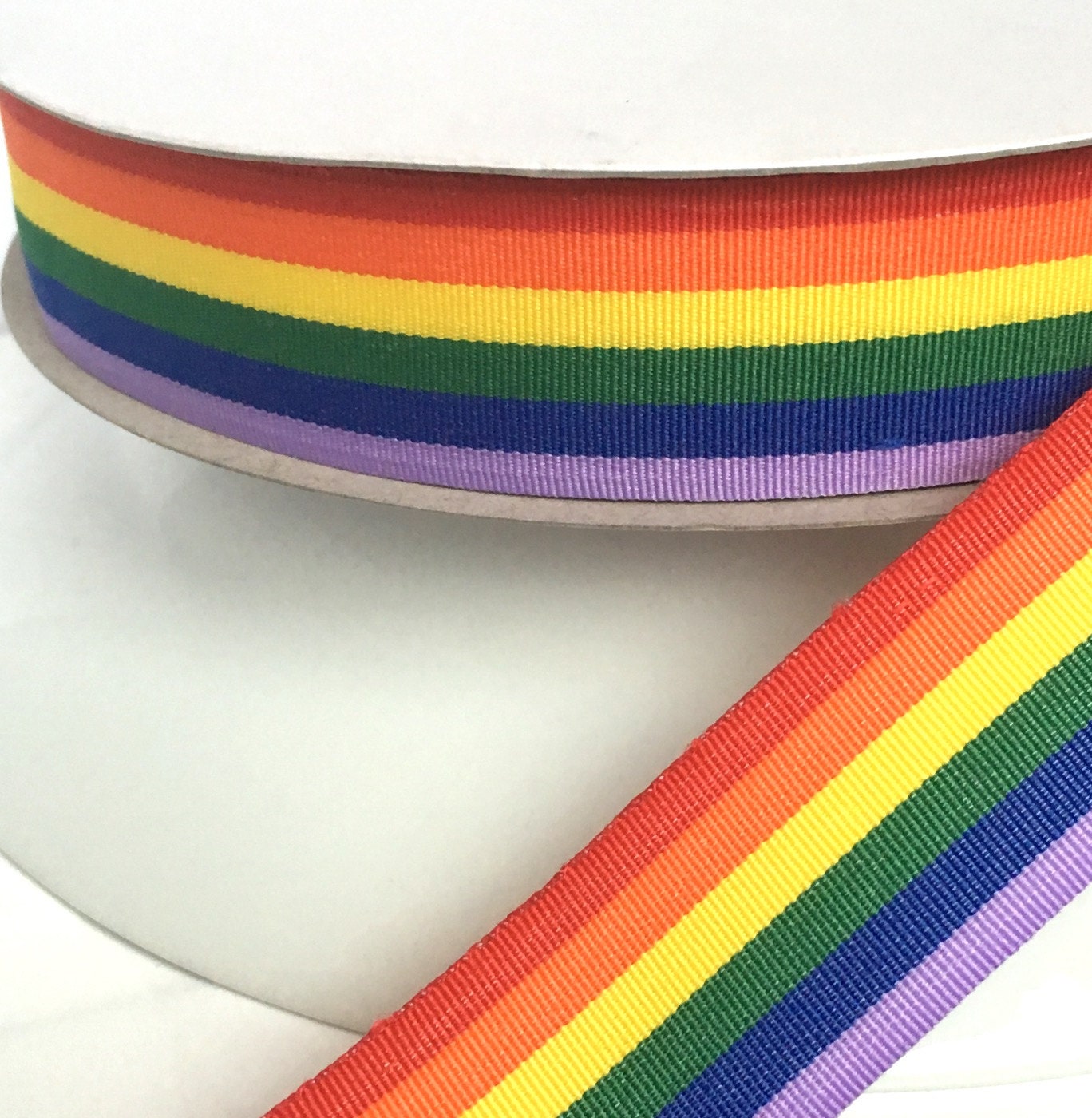 5M 25mm pride ribbon stiped ribbon grosgrain ribbon stripy | Etsy